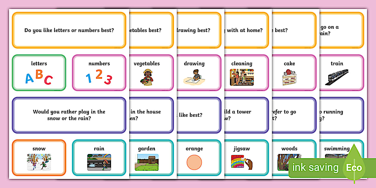 Circle Time Choice Cards - Twinkl