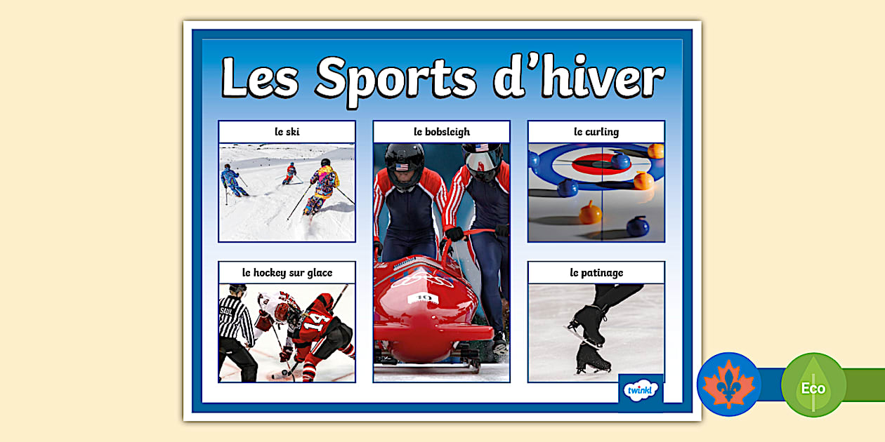 Affiche : Les sports d'hiver (teacher made) - Twinkl