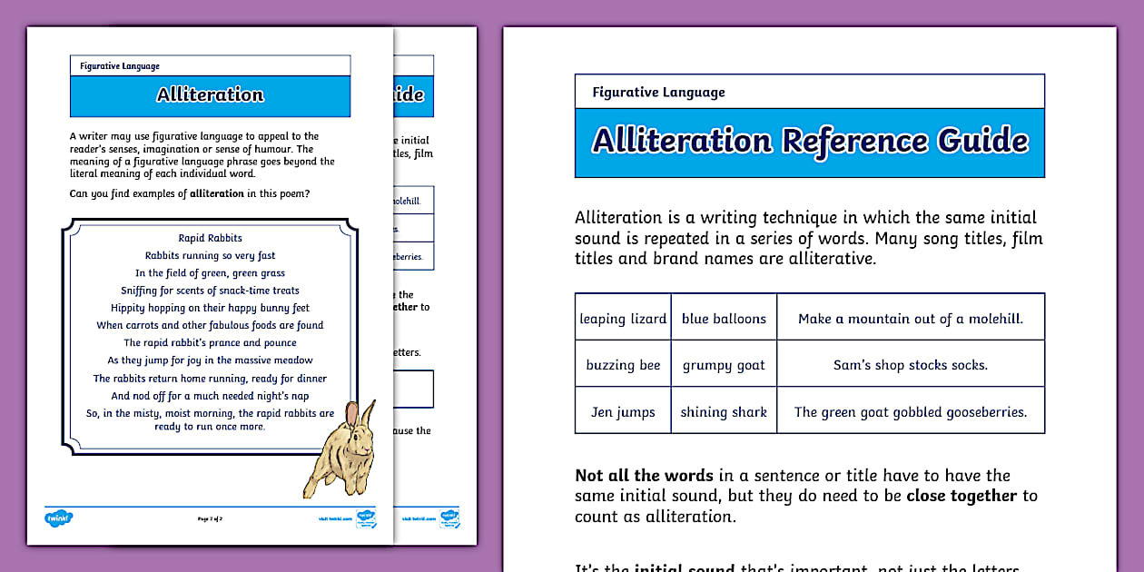 Alliteration Worksheet | ESL Creative Writing | Twinkl