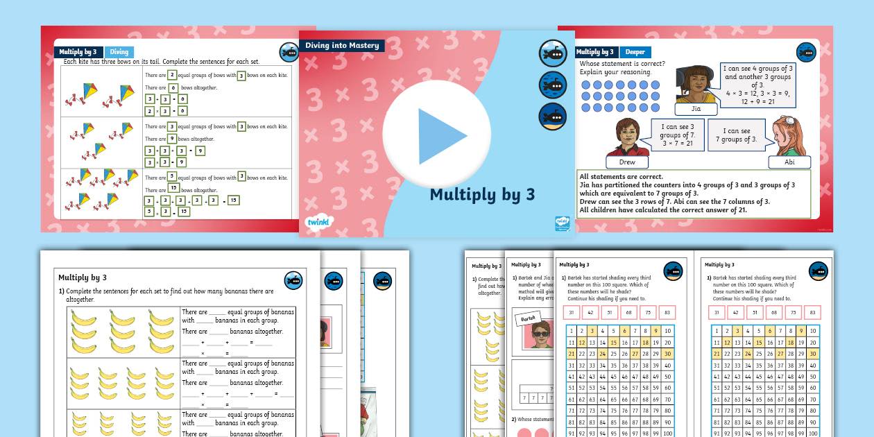 👉 Year 3 DiM: Step 6 Multiply by 3 Teaching Pack - Twinkl