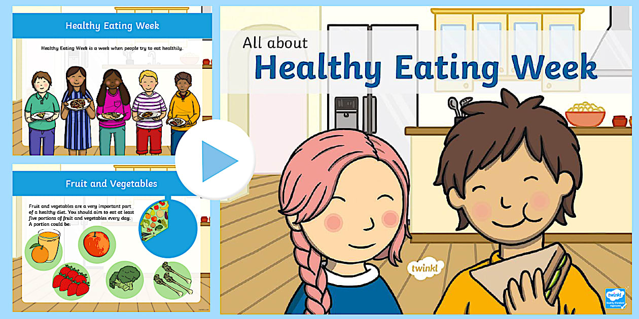 EYFS All about Healthy Eating Week CfE Early Level PowerPoint - 11th