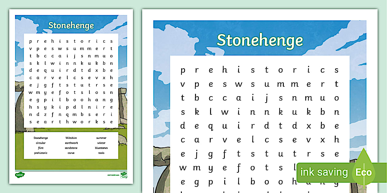 Stonehenge Word Search (teacher made) - Twinkl