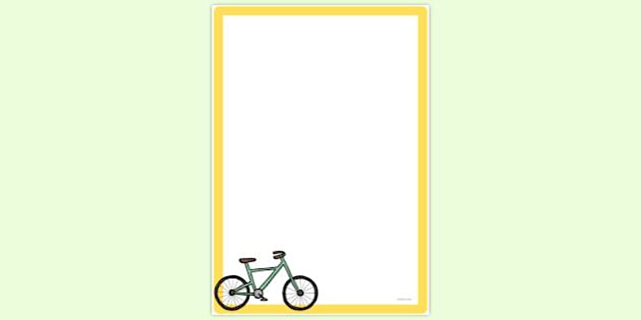 Bicycle Page Border | Page Borders | Twinkl (teacher made)