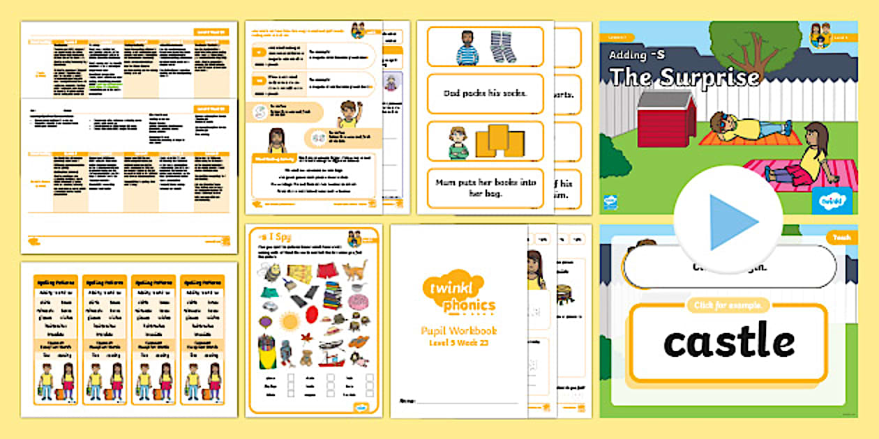 Adding -s and -es - Level 5 Week 23 Lesson 1 - Primary - KS1