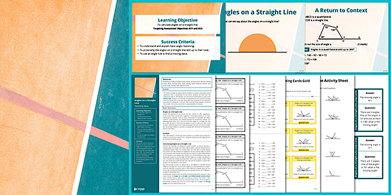 👉 KS3 Maths Angles on a Straight Line Lesson Pack | Beyond