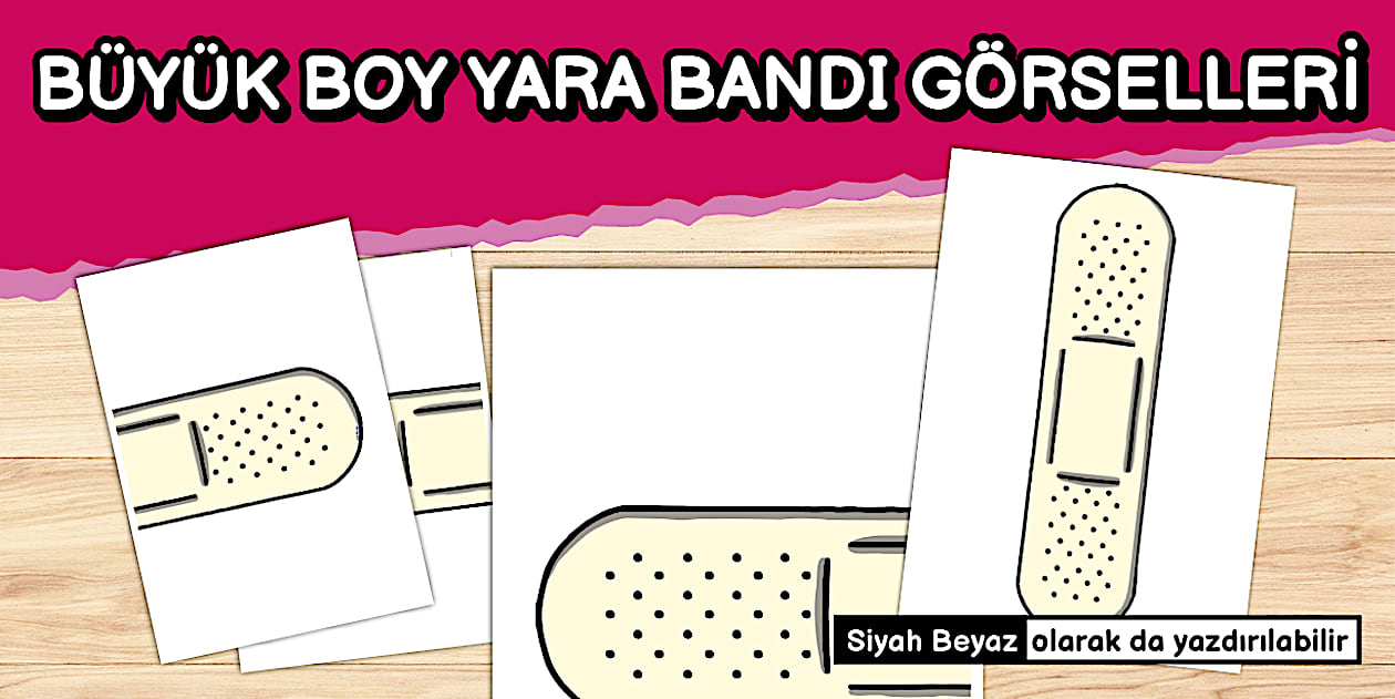 Büyük Boy Yara Bandı Görselleri-Twinkl