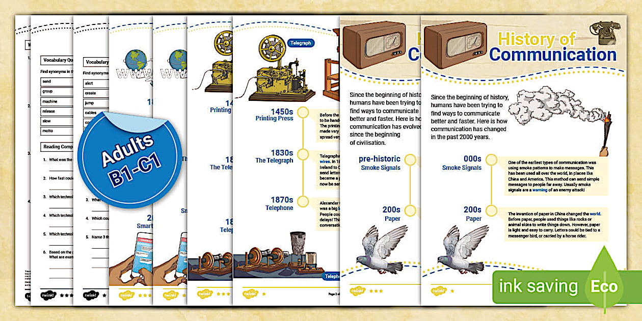 ESL Reading: The History of Communication [Adults, B1 - C1]