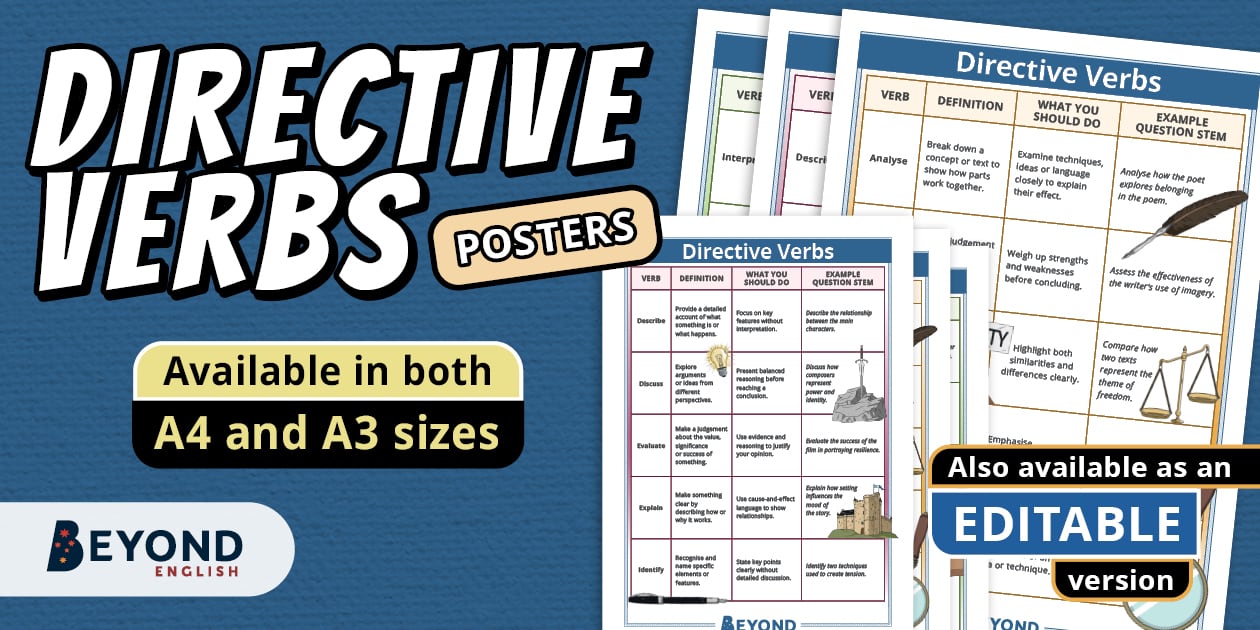 Directive Verbs Poster