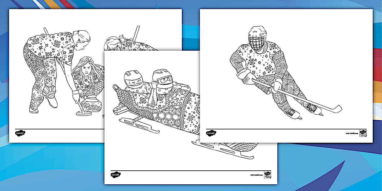 Winter Sports Coloring Pages | Resource | Twinkl USA
