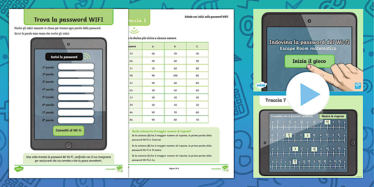 Escape room matematico: trova la password del Wi-Fi - Twinkl