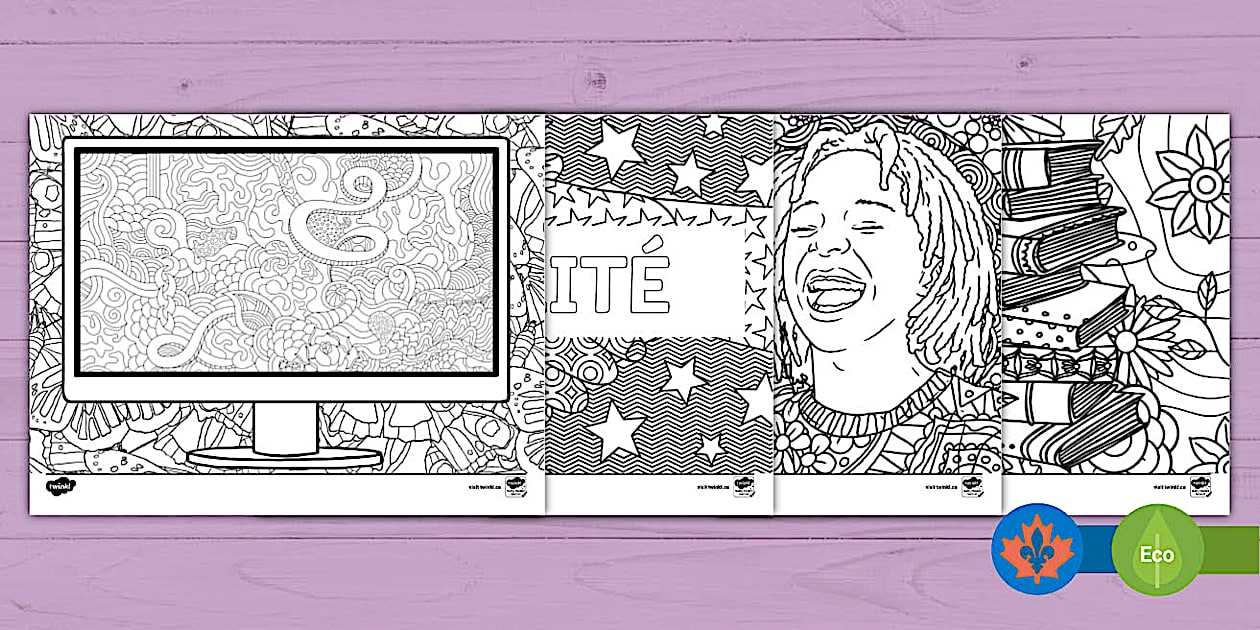 Back to School: Intermediate Colouring Pages French