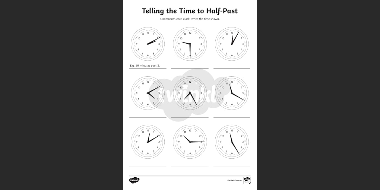 clock face 5 minute intervals