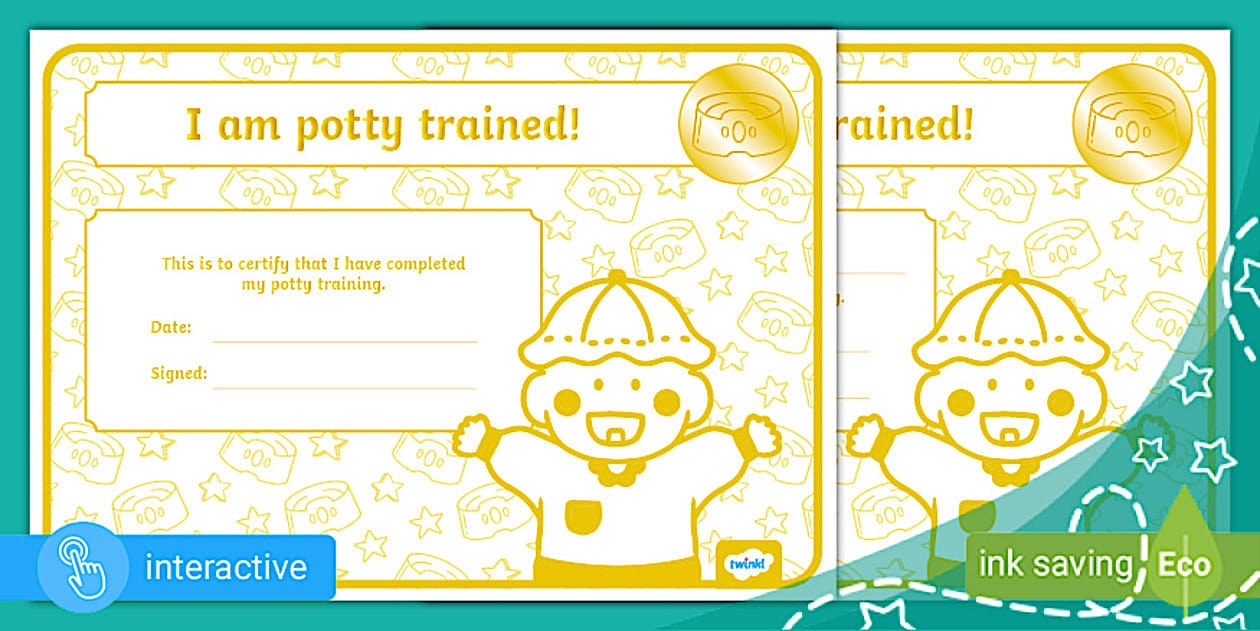 My First Potty Training Certificate (teacher made) - Twinkl