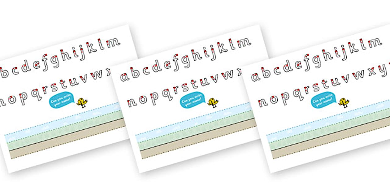 Name Writing Worksheet