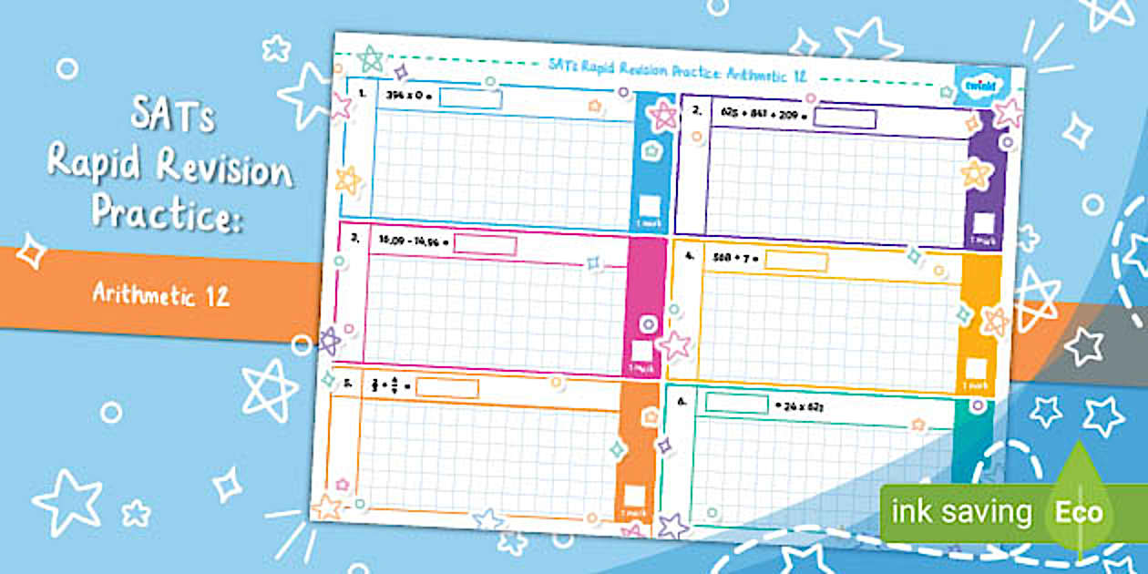 SATs Rapid Arithmetic Revision Sheet 12 | Parents Resource
