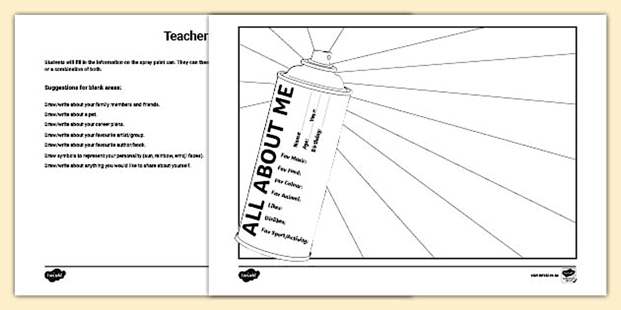 All About Me Art Style Activity