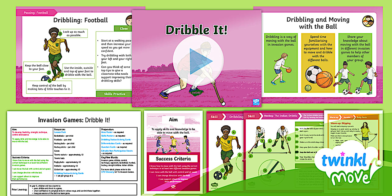 Dribble a Ball PE Lesson - Year 6 - Twinkl Move PE Planning
