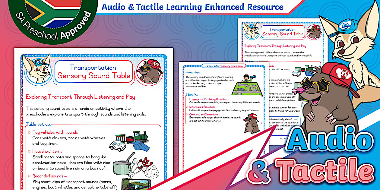 Preschool- Transportation: Sensory Sound Table