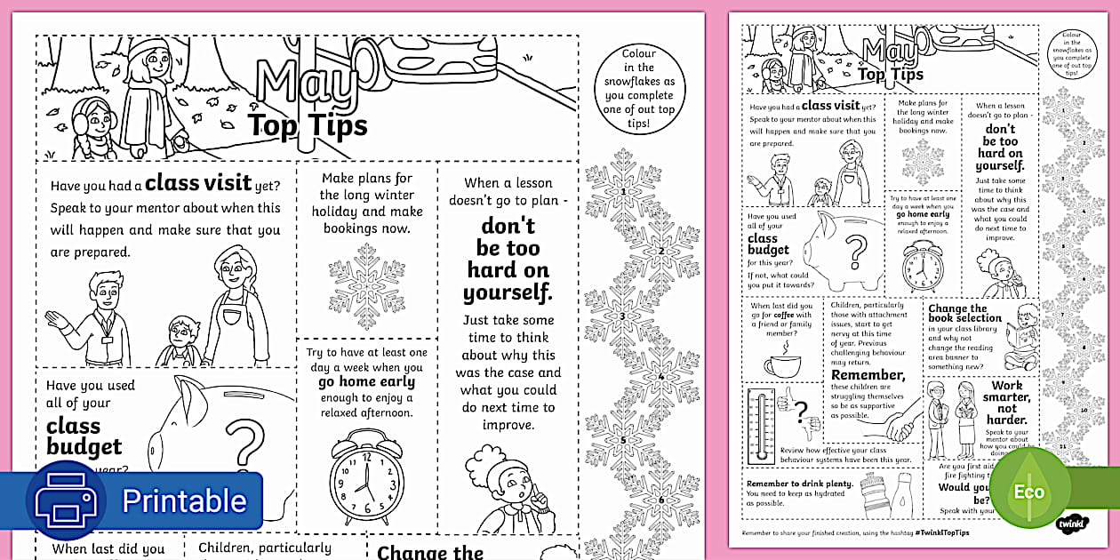 Top Tips for New Teachers - May (Teacher-Made) - Twinkl