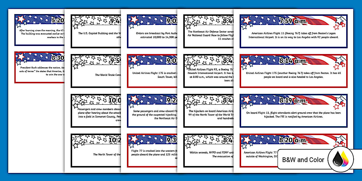 September 11 Worksheet | Timeline Ordering | Twinkl USA