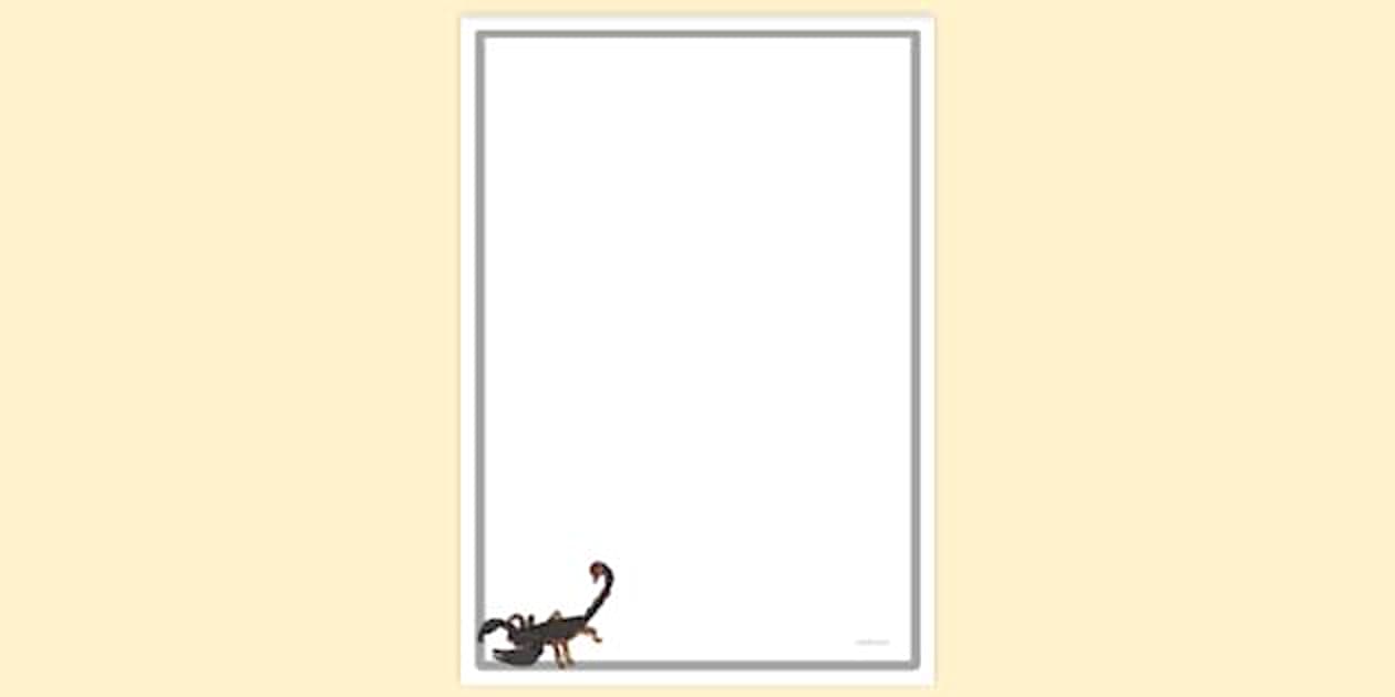 Scorpion Page Border | Page Borders | Twinkl (teacher made)
