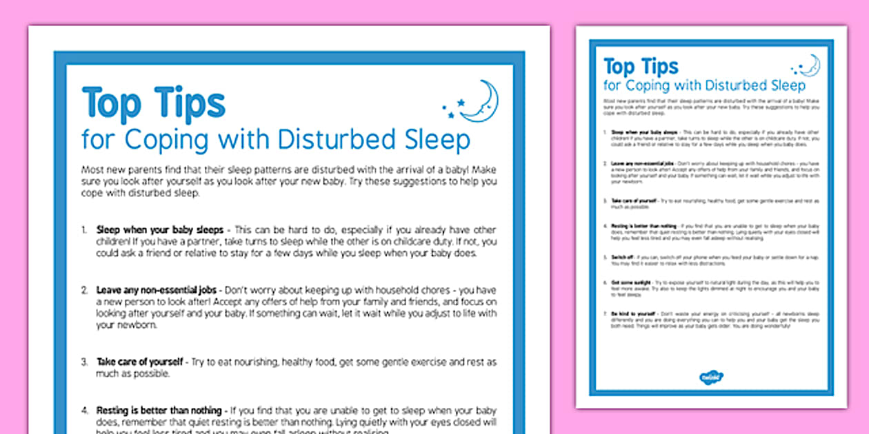 Black and White Top Tips for Coping with Disturbed Sleep