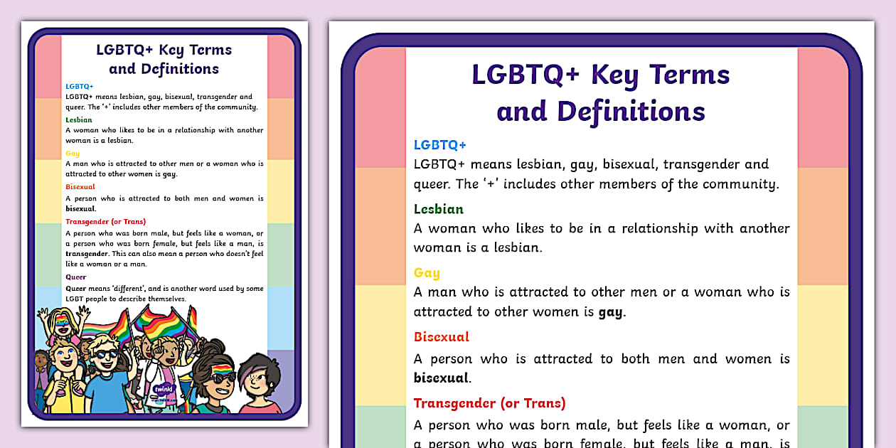 LGBTQ+ Vocabulary | List of LGBT+ Terms | Twinkl - Twinkl