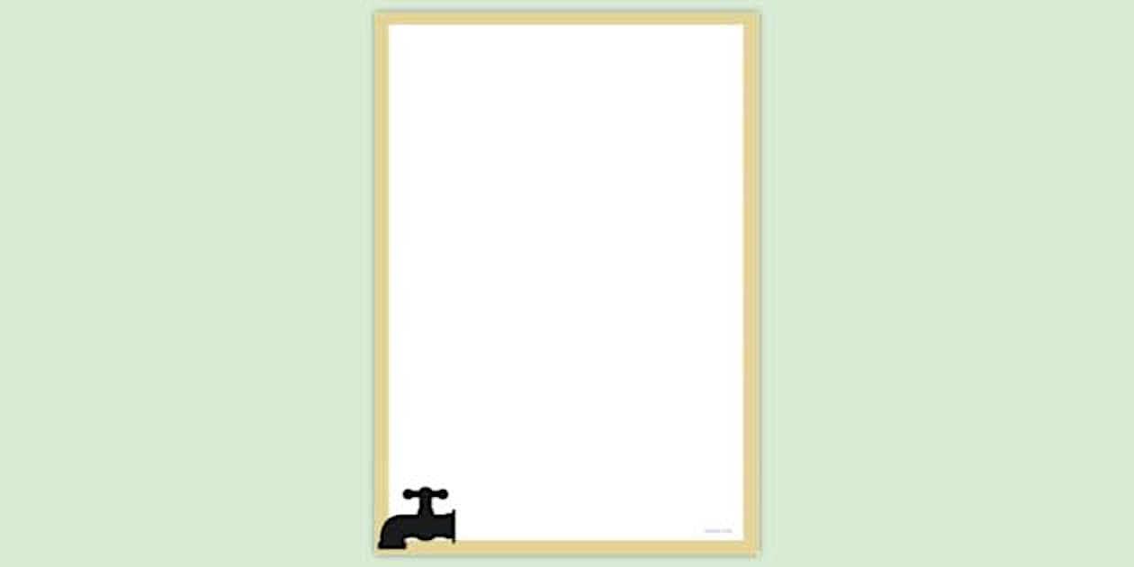 Simple Blank Tap Symbol Page Border | Page Borders | Twinkl