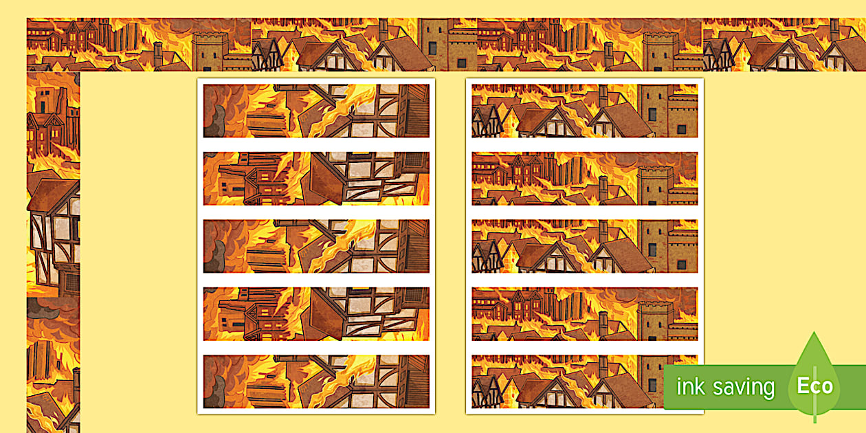 KS2 The Great Fire of London Display Borders - Twinkl