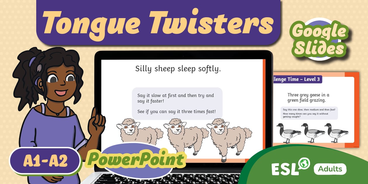 ESL Tongue Twisters [Kids, A1-A2]