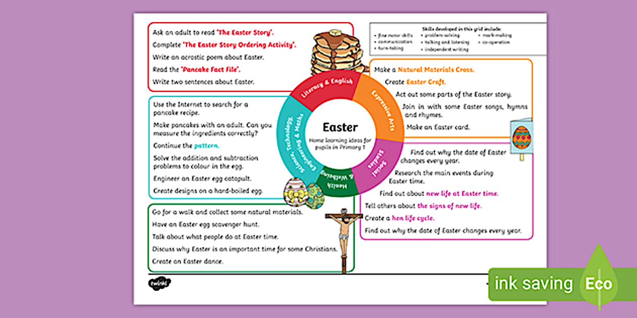 Catholic Easter P1 Mini Home Learning Topic (teacher made)