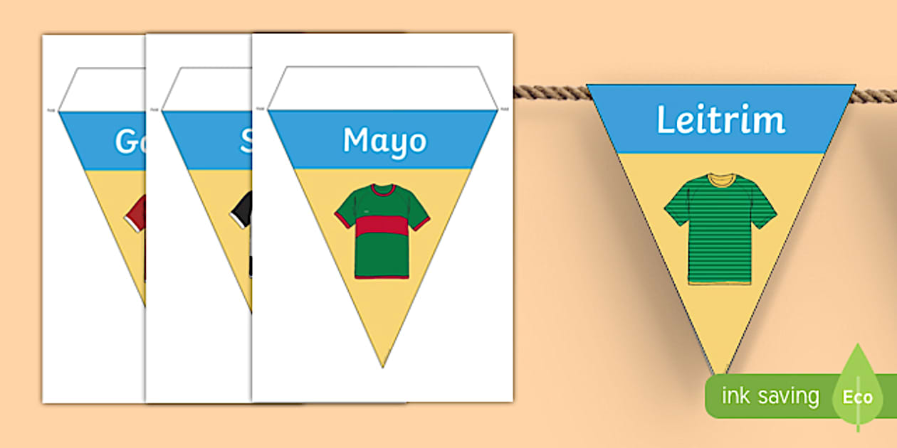GAA Connacht County Colours Display Bunting-Irish - Twinkl
