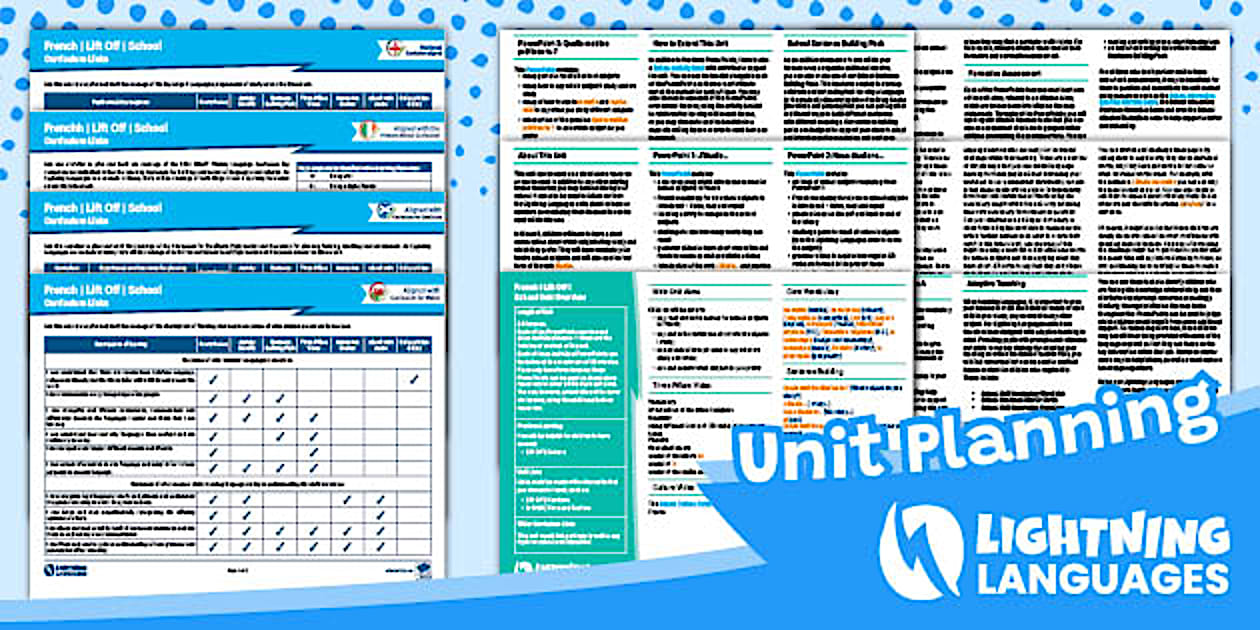 👉 Lightning Languages French School Planning - Twinkl