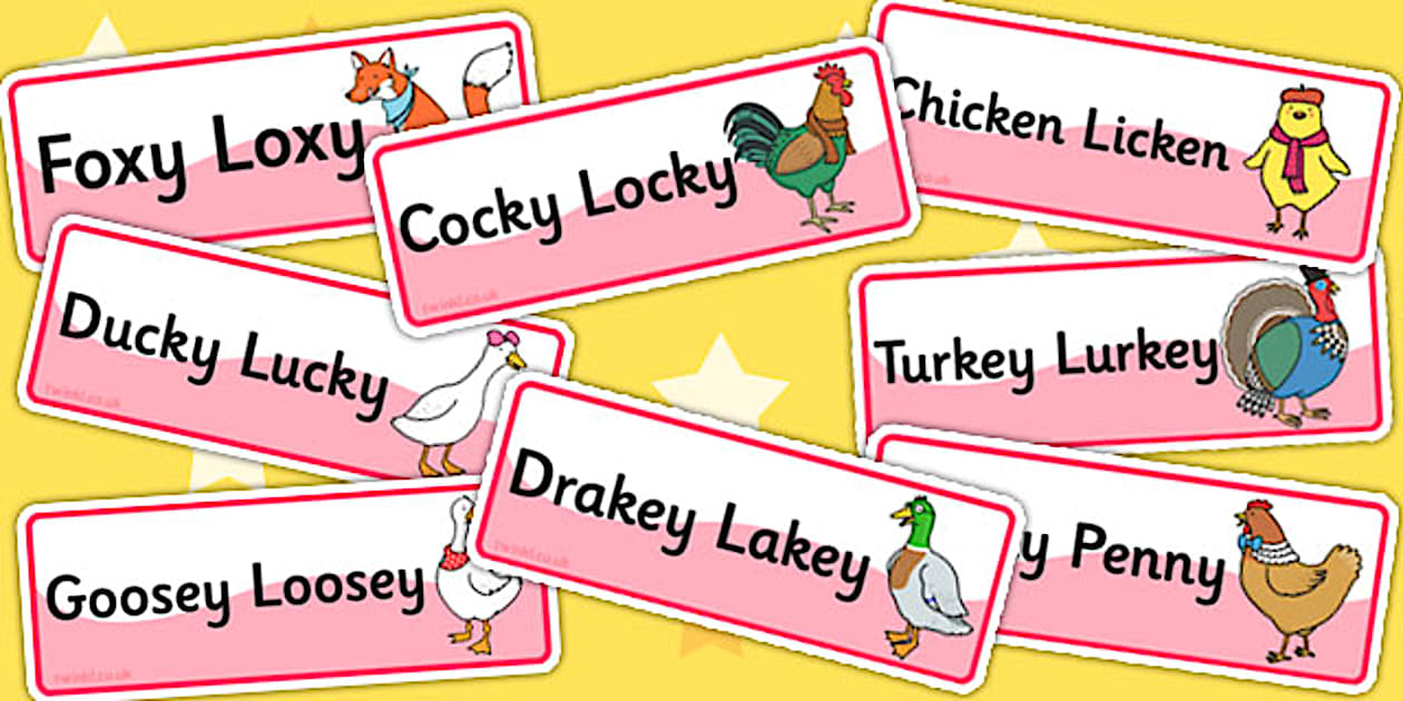 Cursive Chicken Licken Word Cards (teacher made) - Twinkl