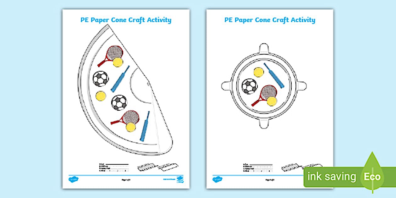 PE Cones Paper Model - KS1 (Teacher-Made) - Twinkl