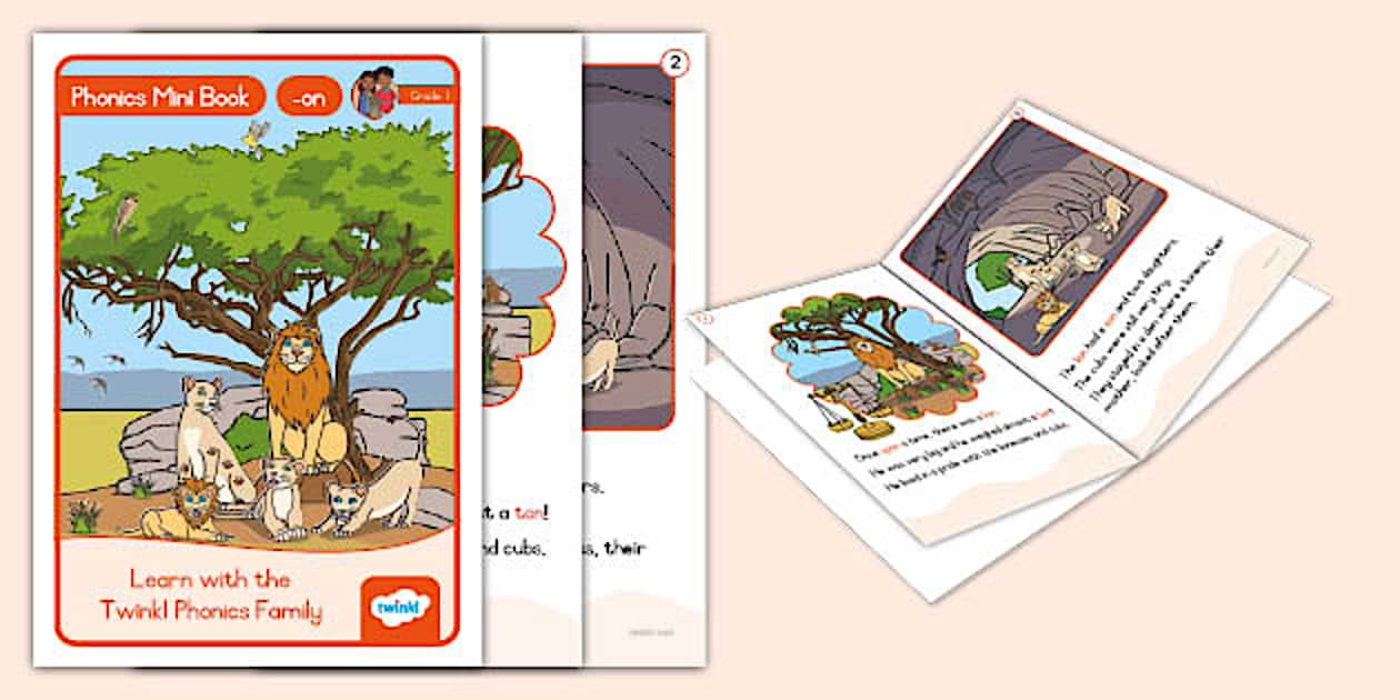 Grade 1 Phonics Mini Book: -on - Twinkl