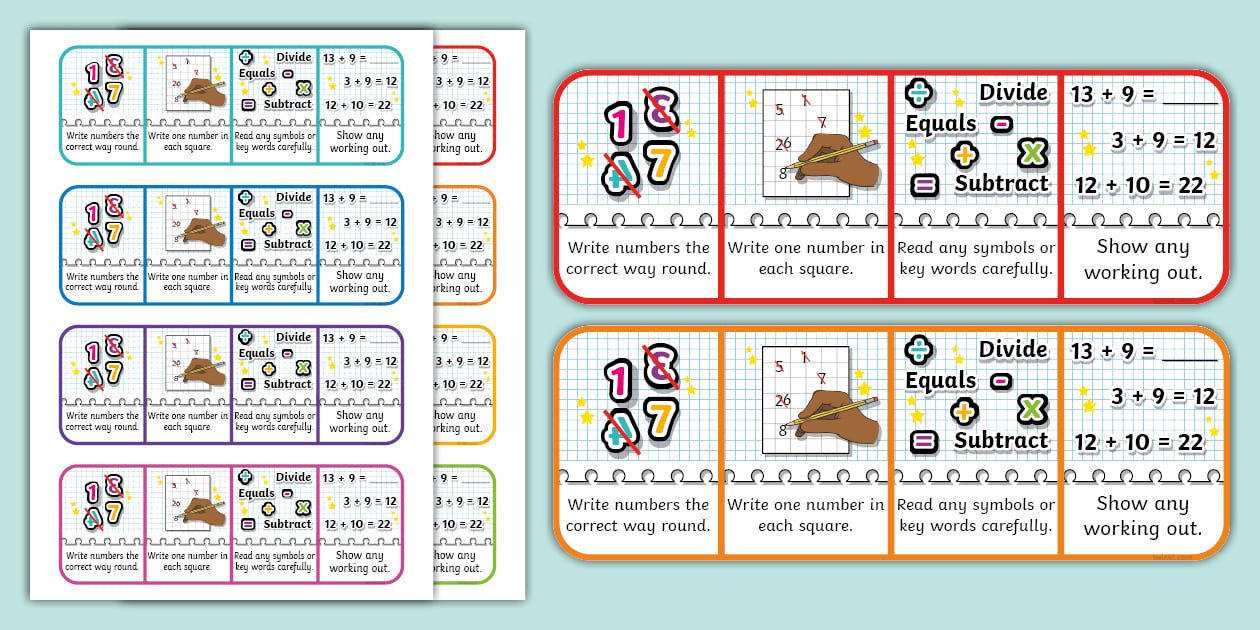👉 Simple Maths Desk Prompt - Twinkl