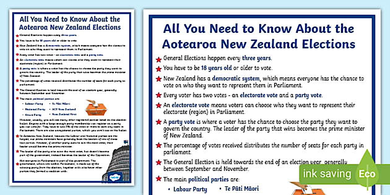All You Need to Know About the NZ Elections Info Sheet
