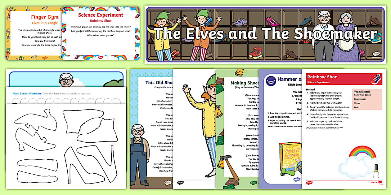 The Elves and the Shoemaker Childminder Kindergarten Resource Pack