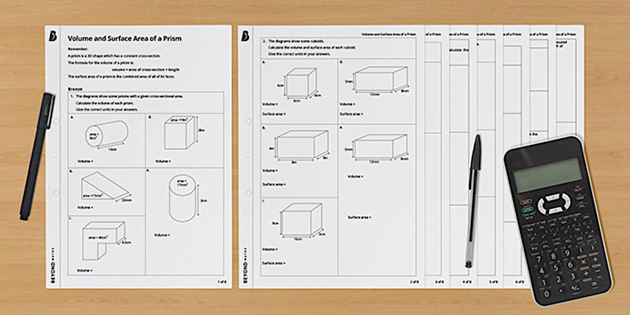 👉 Surface Area And Volume Formula Sheet - Beyond Secondary