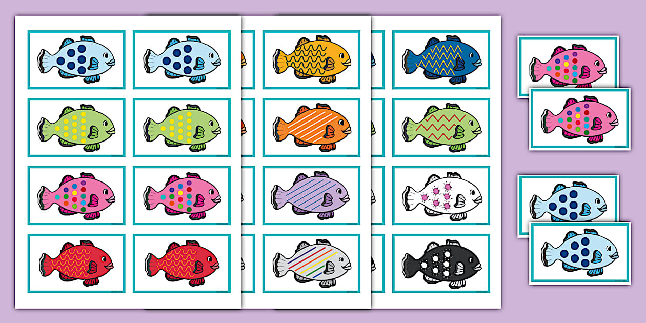 Pattern Fish Matching Game (Teacher-Made) - Twinkl