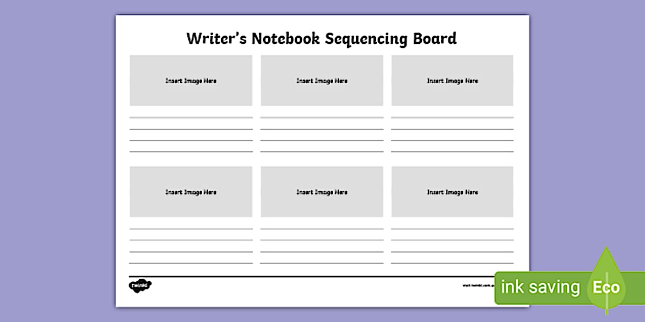 Writer's Notebook Sequencing Board (teacher made) - Twinkl