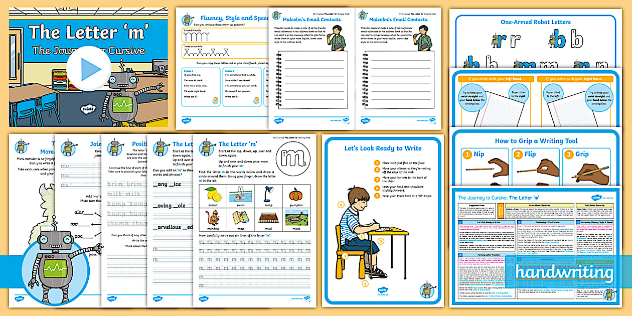 Cursive 'm' | Handwriting Resources (teacher made) - Twinkl