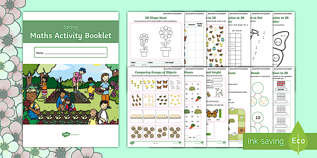 Year 1 Spring Maths Home Learning Activity Booklet - Twinkl