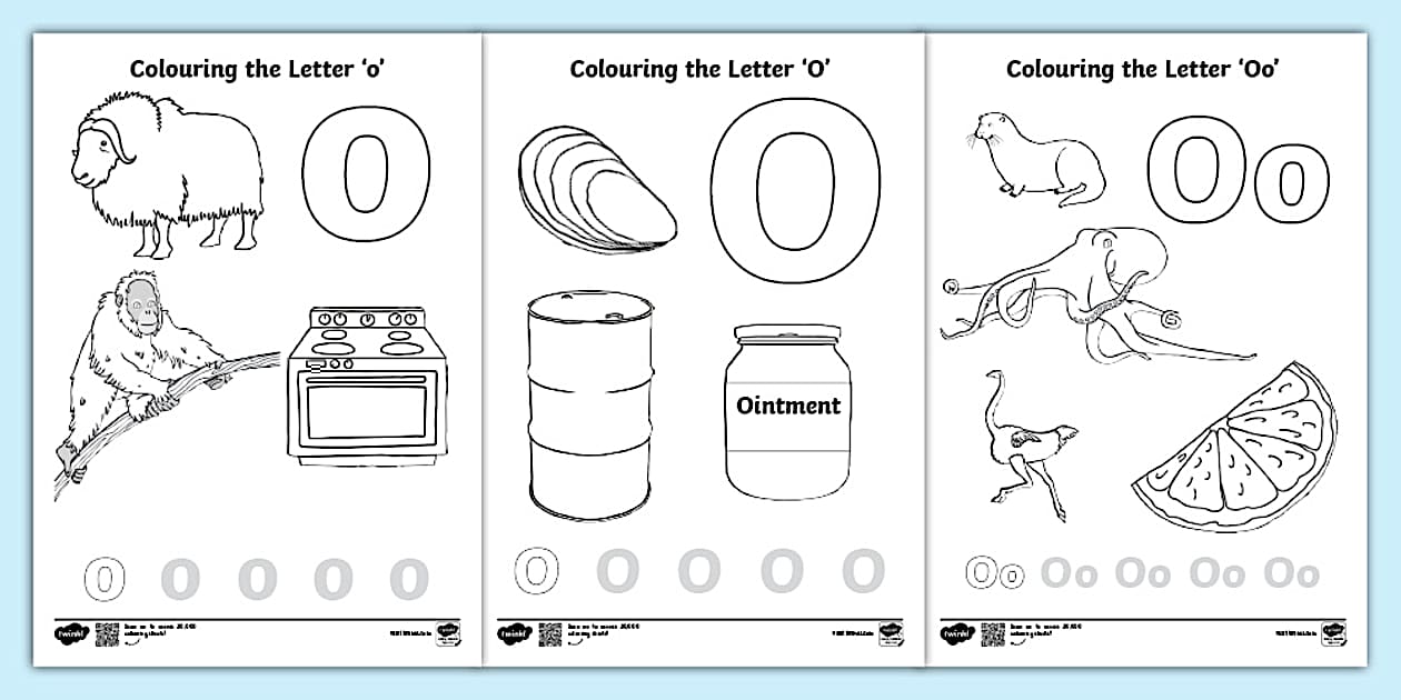 Editable Letter O Colouring Pages (teacher made) - Twinkl