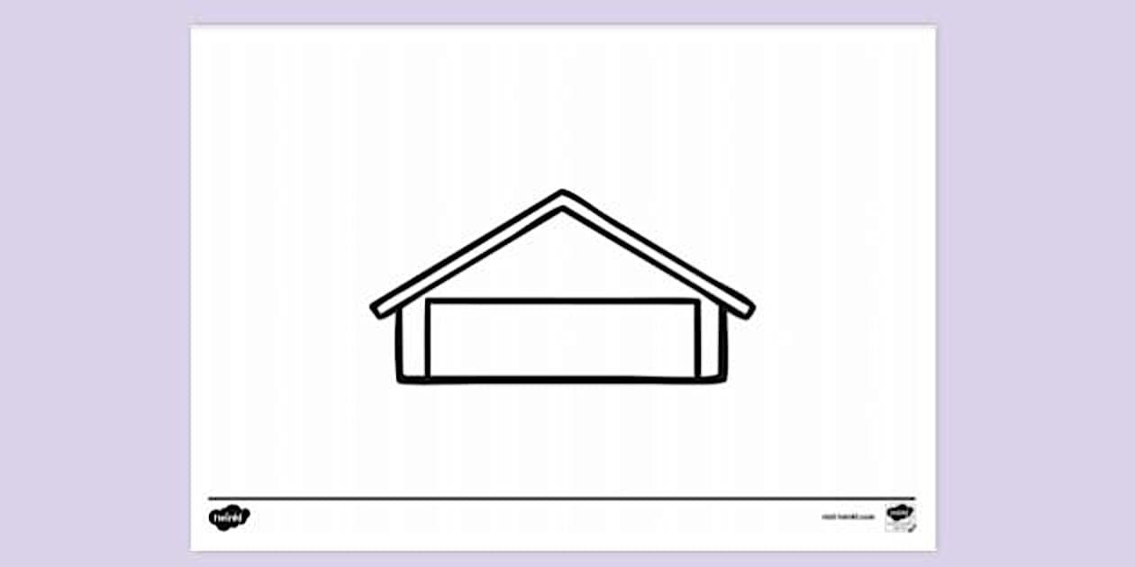 Garage Map Icon | KS1 Colouring Sheets | Twinkl Resources