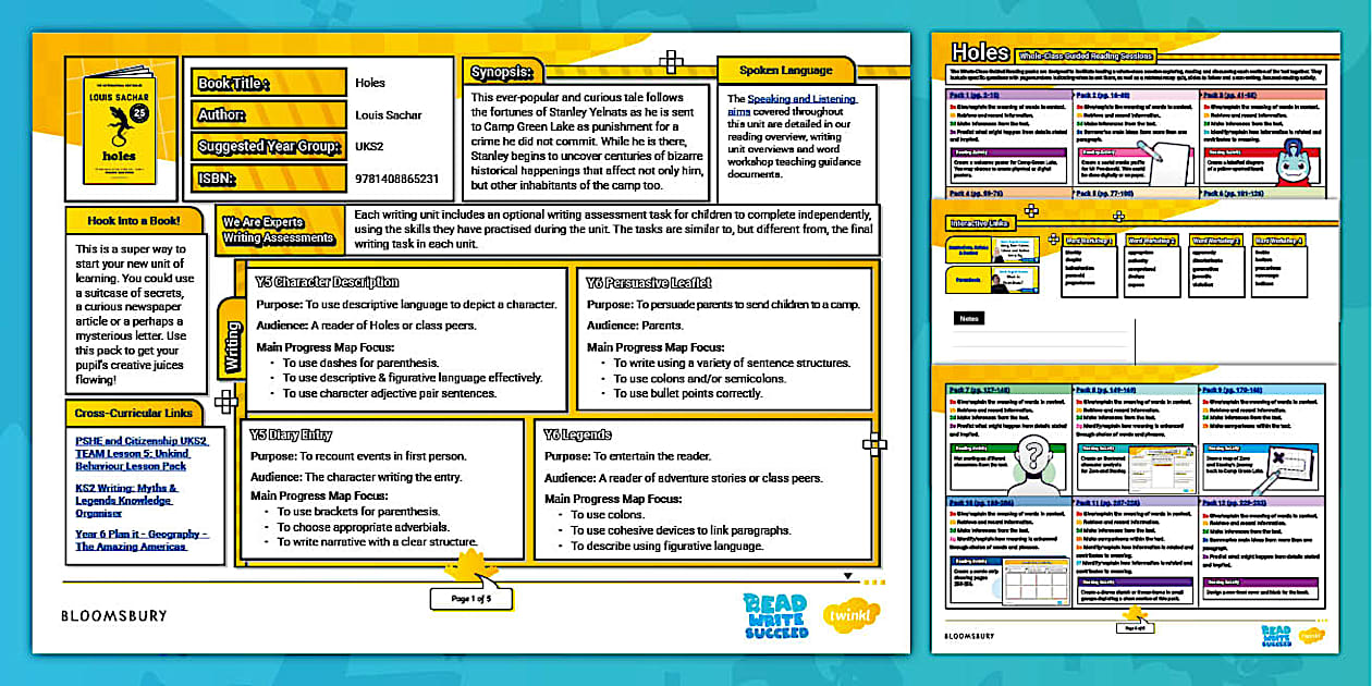 FREE! - UKS2 Holes Read, Write, Succeed English Overview