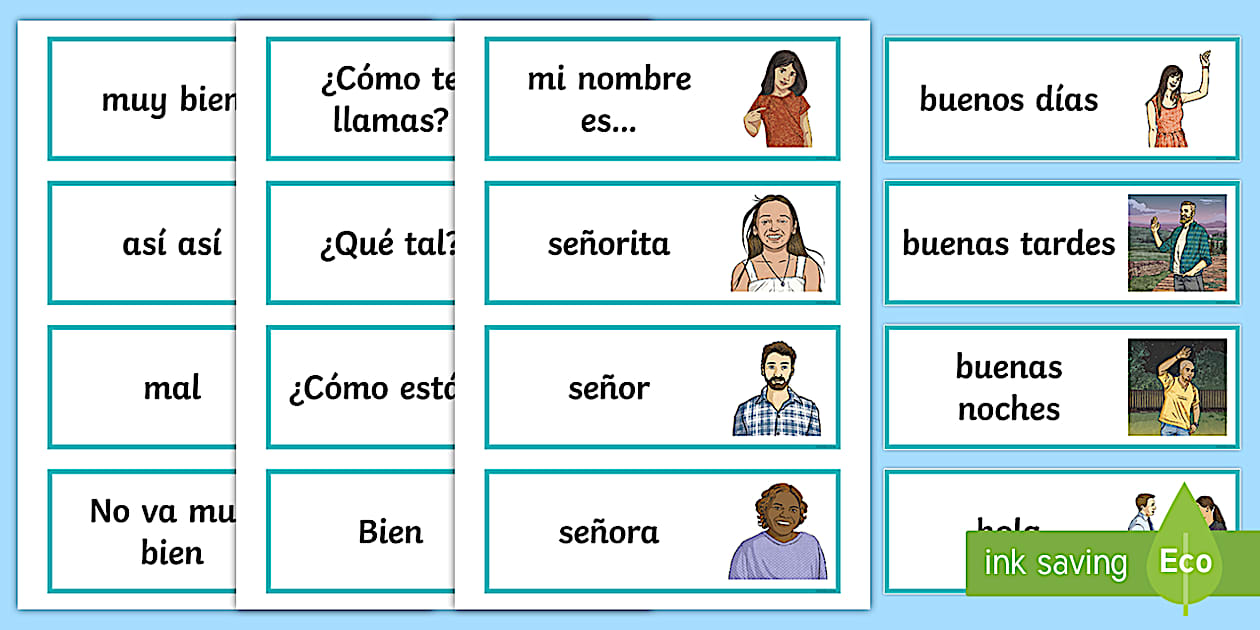 Greetings | Spanish Flashcards | Language Teaching Resources