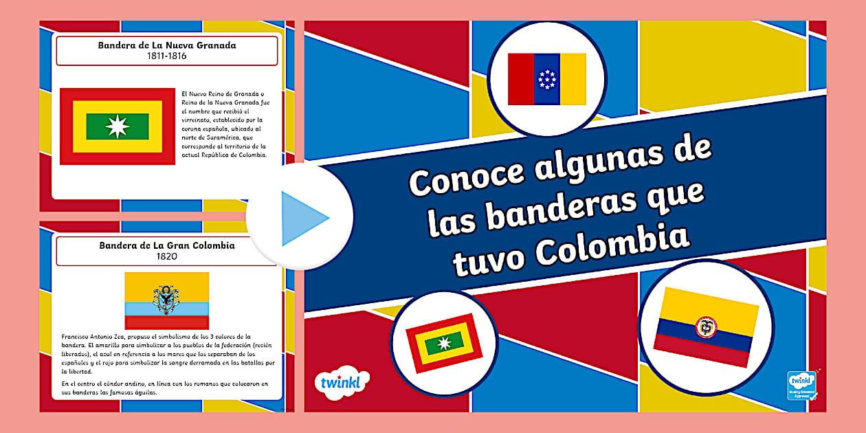 Banderas de Colombia - PowerPoint de Historia para Niños