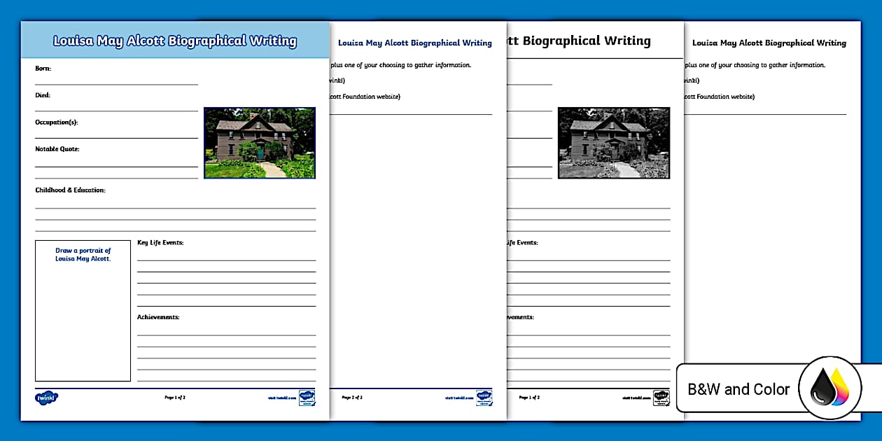 Louisa May Alcott Biography | Reading Resource | Twinkl USA